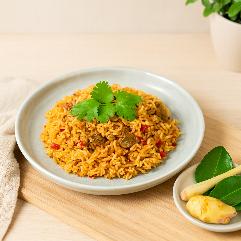 Tom Yum Fried Rice (Khao Pad) | Pam Pam Plant-based Asian Meals